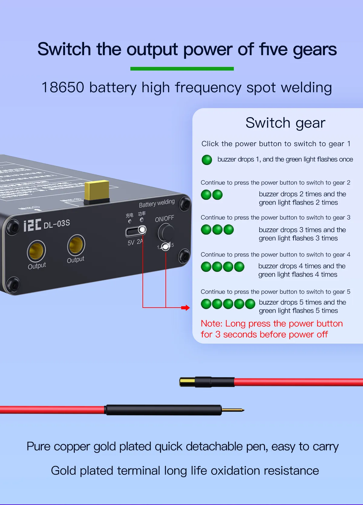 I2C DL 03S Mini Spot Welder 5 Gear Portable Battery Welding Machine For ...