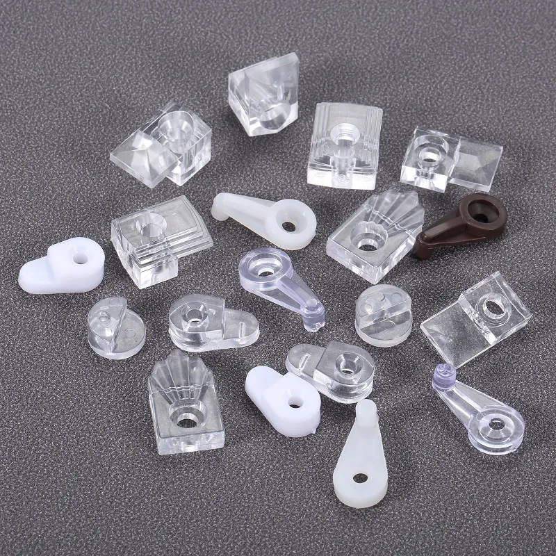 Cabinet Shelf Clips White/Transparent Glass Door Retainer Clips With ...