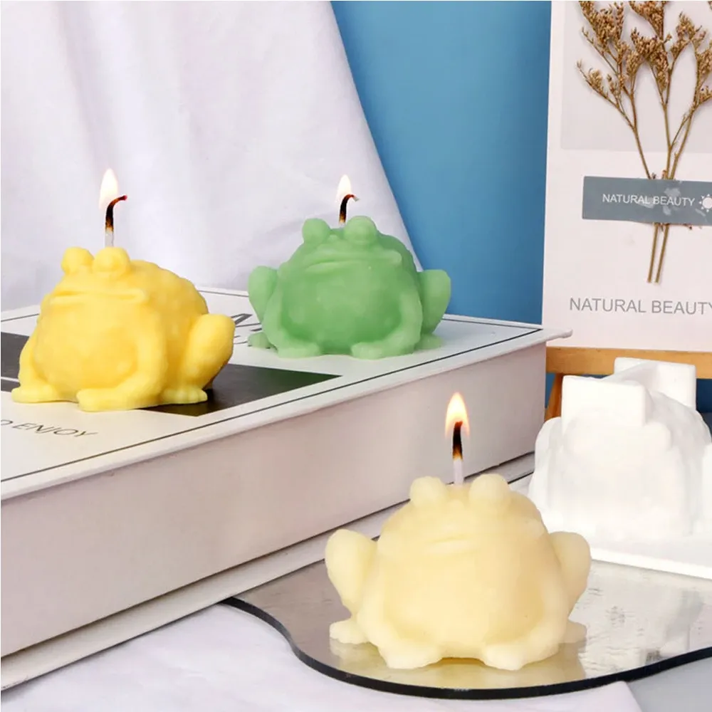 DIY Lucky Toad Candle Silicone Mold 3D Frog Shape for Candle Wax and ...
