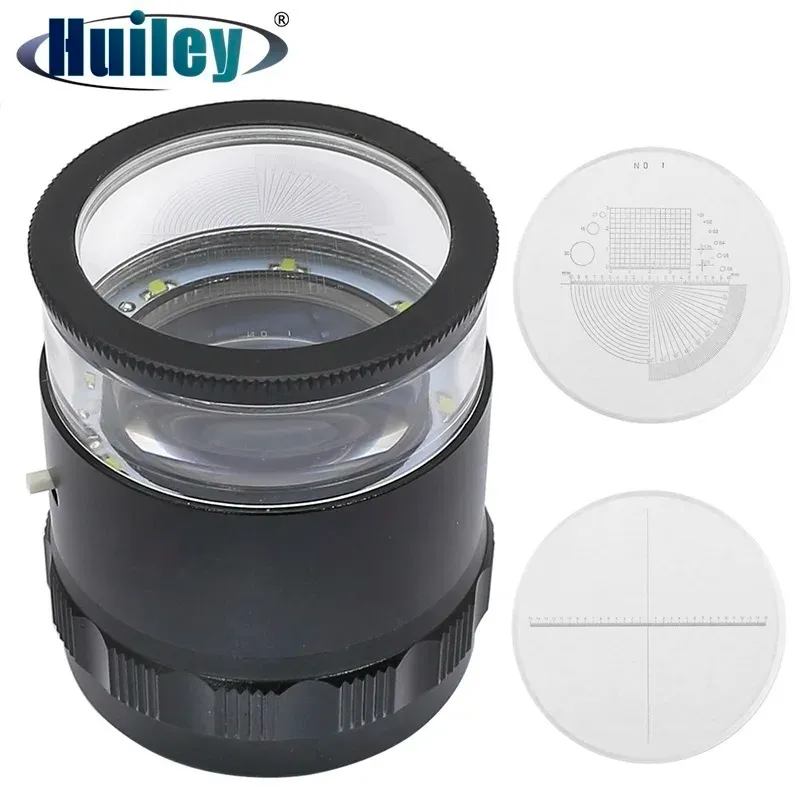 10X Illuminated LED Desktop Magnifier With Detachable Reticle, Coated ...