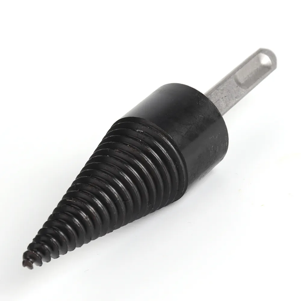Firewood Splitter Cone Drill Bit with Round Hex and Square Shank, 32/38 ...