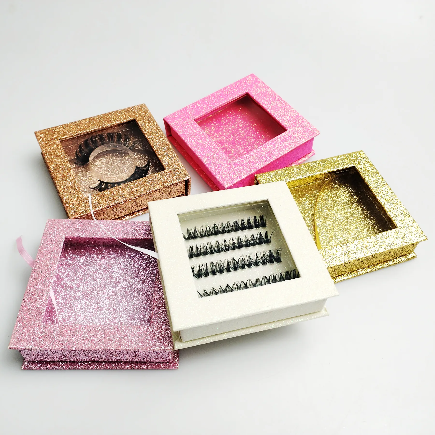 Wholesale Diy Cluster Lash Box Case With Diamond Handle, Aux Cils 25mm ...