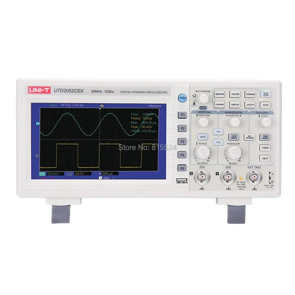 Uni T UTD2052CEX 50MHz Digital Devices Oscilloscope With 2 Channels And 1 Gas/S Bandwidth From ...