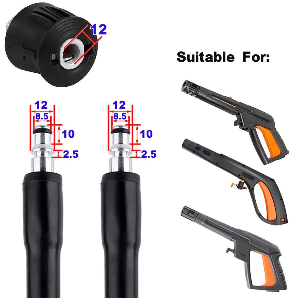 High Pressure Washer Gun Hose with Quick Connector - Snow Foam Lance ...