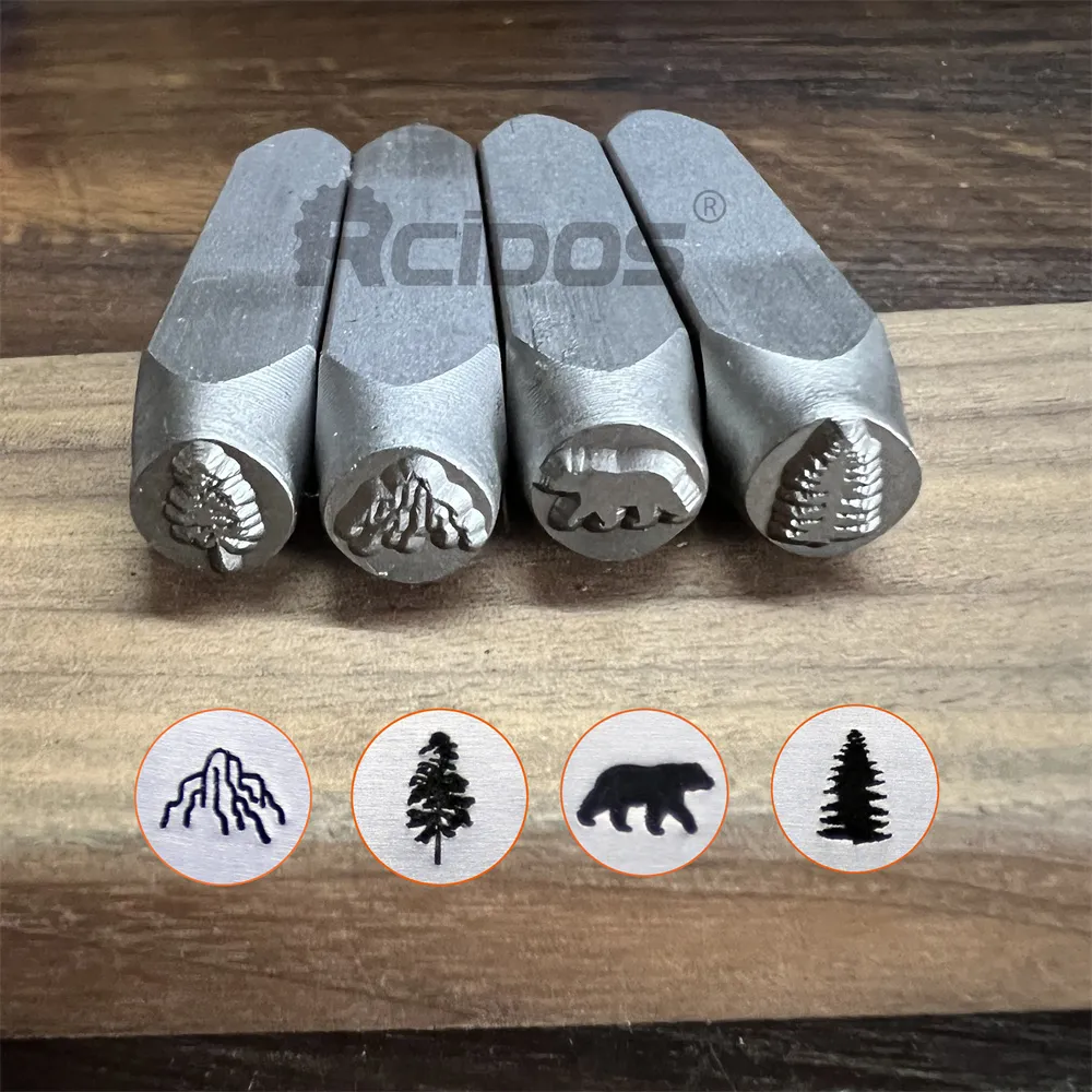 RCIDOS Set of 1 Metal Bracelet Stamp with Mountain Range/Cedar Tree ...