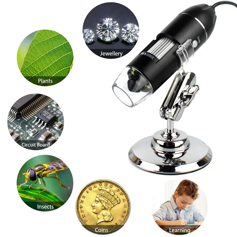 DHgate.com:1600X Digital Microscope Camera 3in1 Type-C USB Portable Electronic Microscope For ...