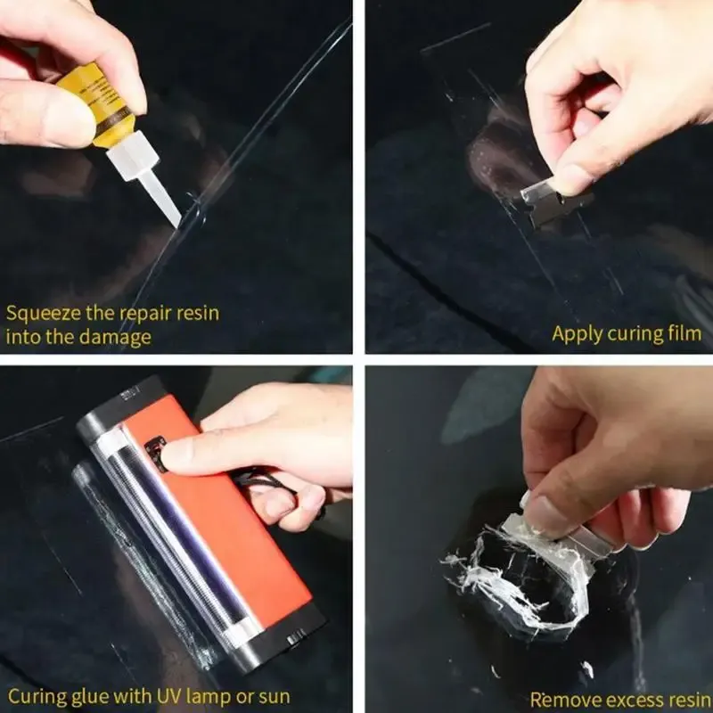 All-in-One Windshield Repair Kit: DIY Auto Glass Scratch & Crack ...