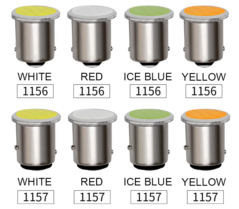 12V 24V Car LED Lights 1156 BA15S P21W 1157 BAY15D PY21W COB 12SMD ...