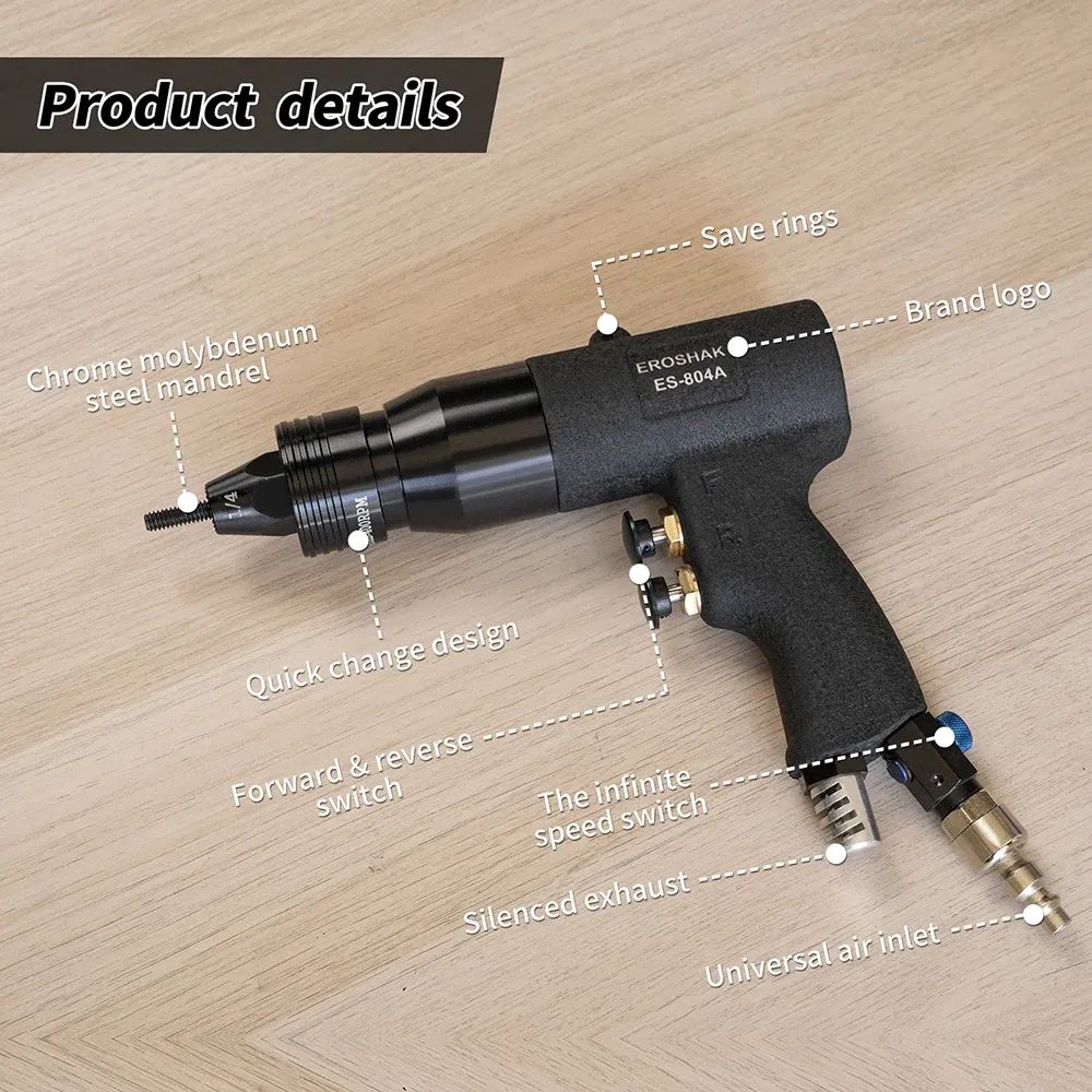 Pneumatic Rivet Gun Kit: Automatic Riveting Tool For M3 M12 Rivet Nuts ...