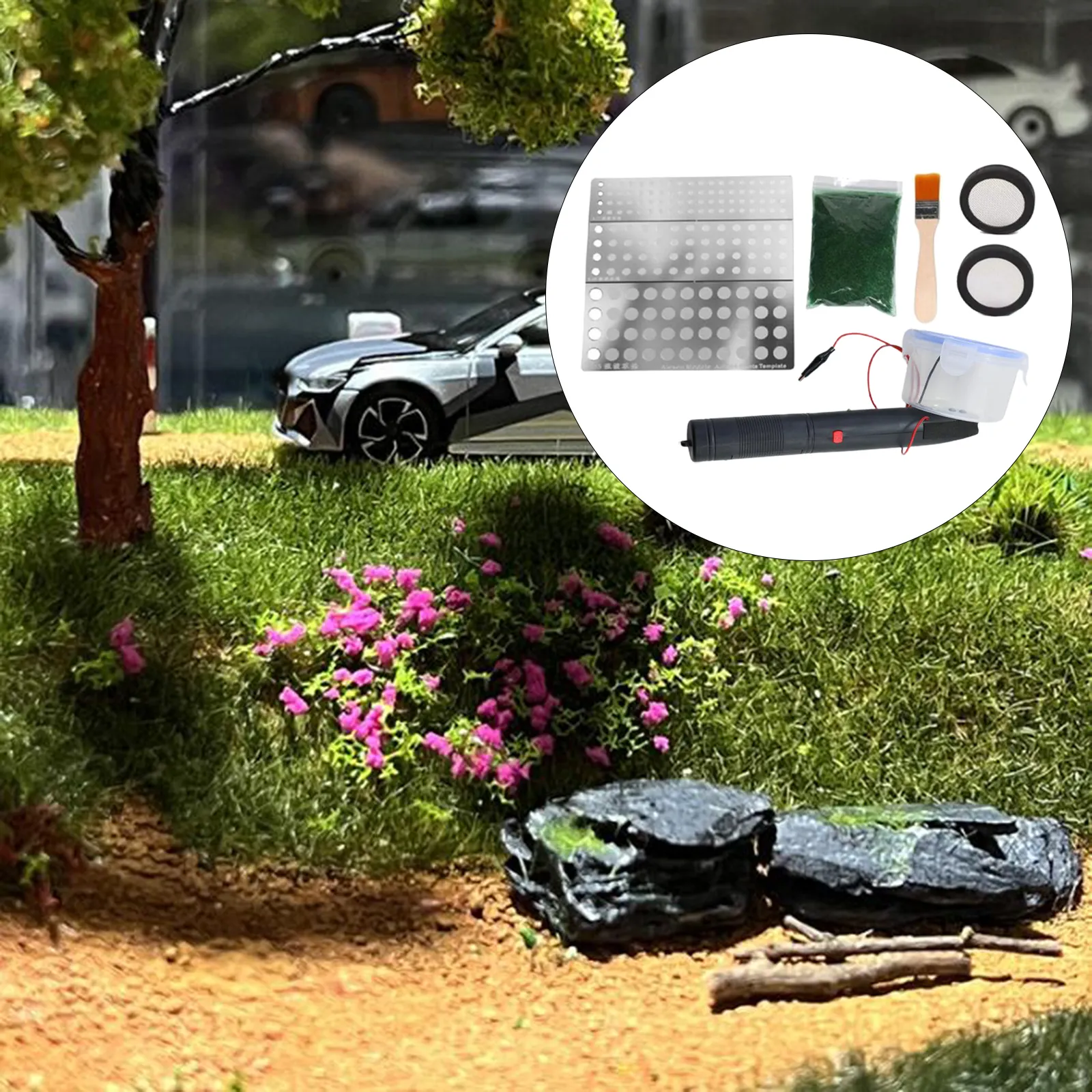 Static Grass Applicator With Template: Electrostatic Flocking Machine ...