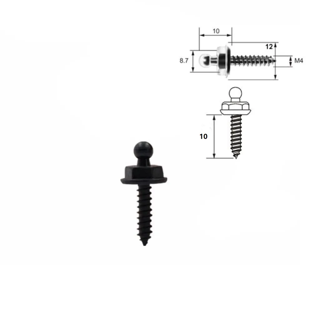 QD Black Boat Canvas Snaps Fastener Kit - Brass Screw Upper & Lower ...