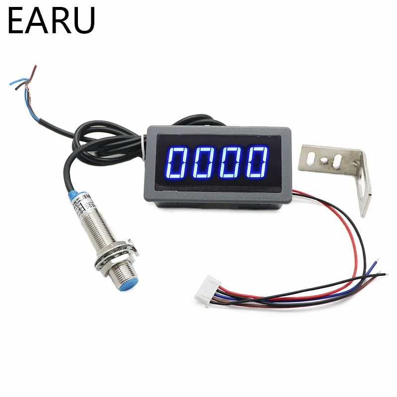 12V 24V Tachometer RPM Speed Meter 10-9999RPM | Digital Blue/Green/Red ...