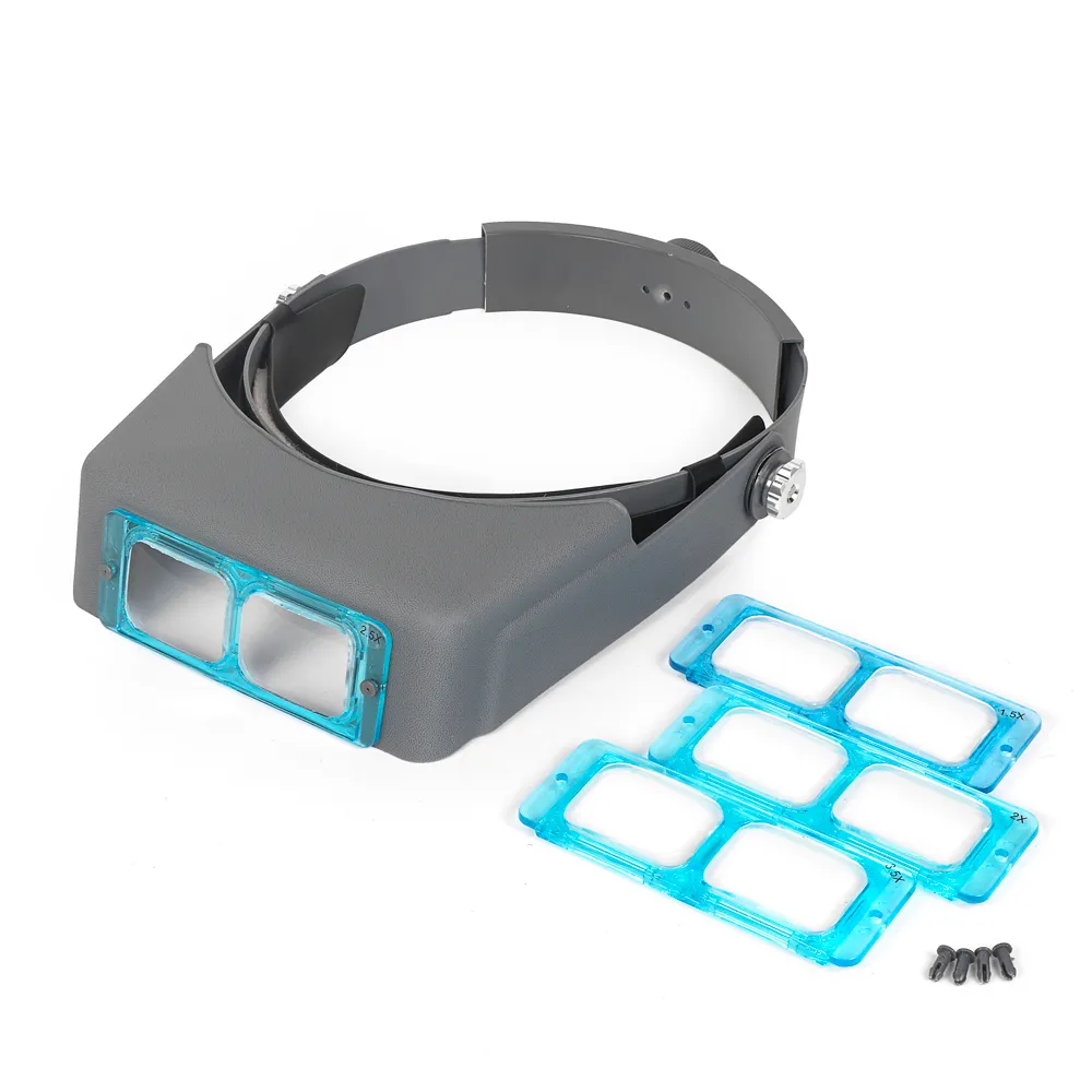 Adjustable Head-Mounted Magnifier Eye Loupe with LED Light for ...