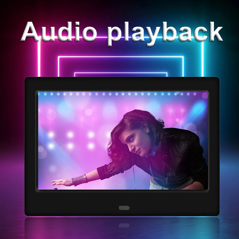 Upgraded7 HD LED Digital Photo Frame: MP3 MP4 Player, Remote Control ...
