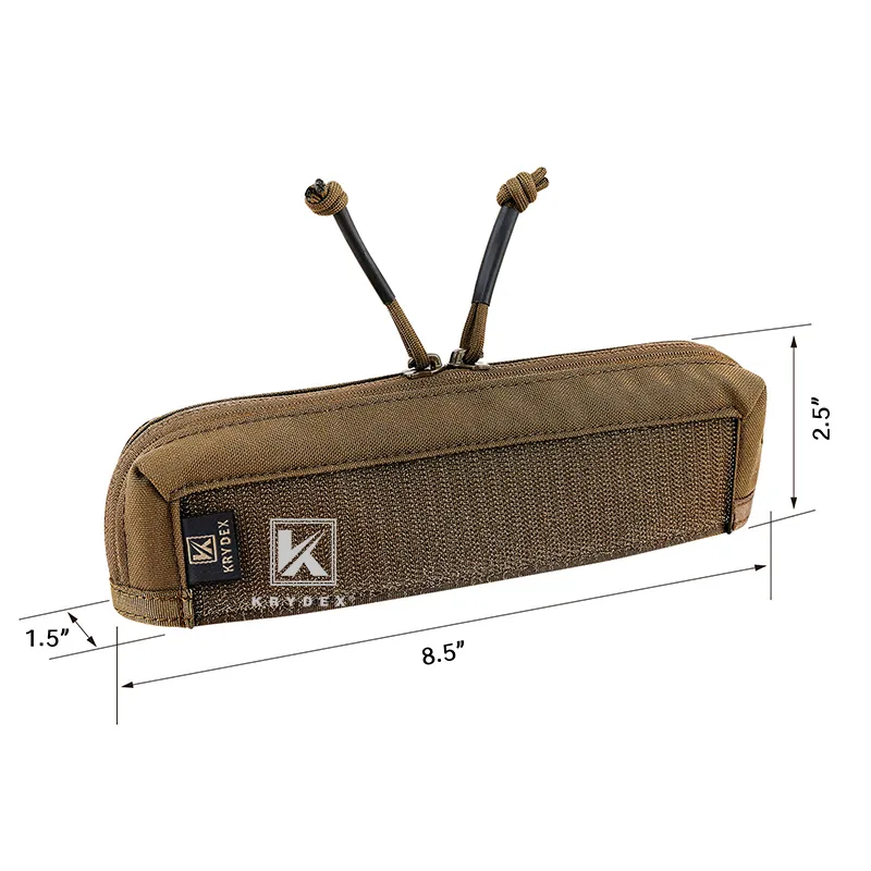 Tactical Chest Rig Insert Pouch - Coyote Brown, Double Zipper, Full ...