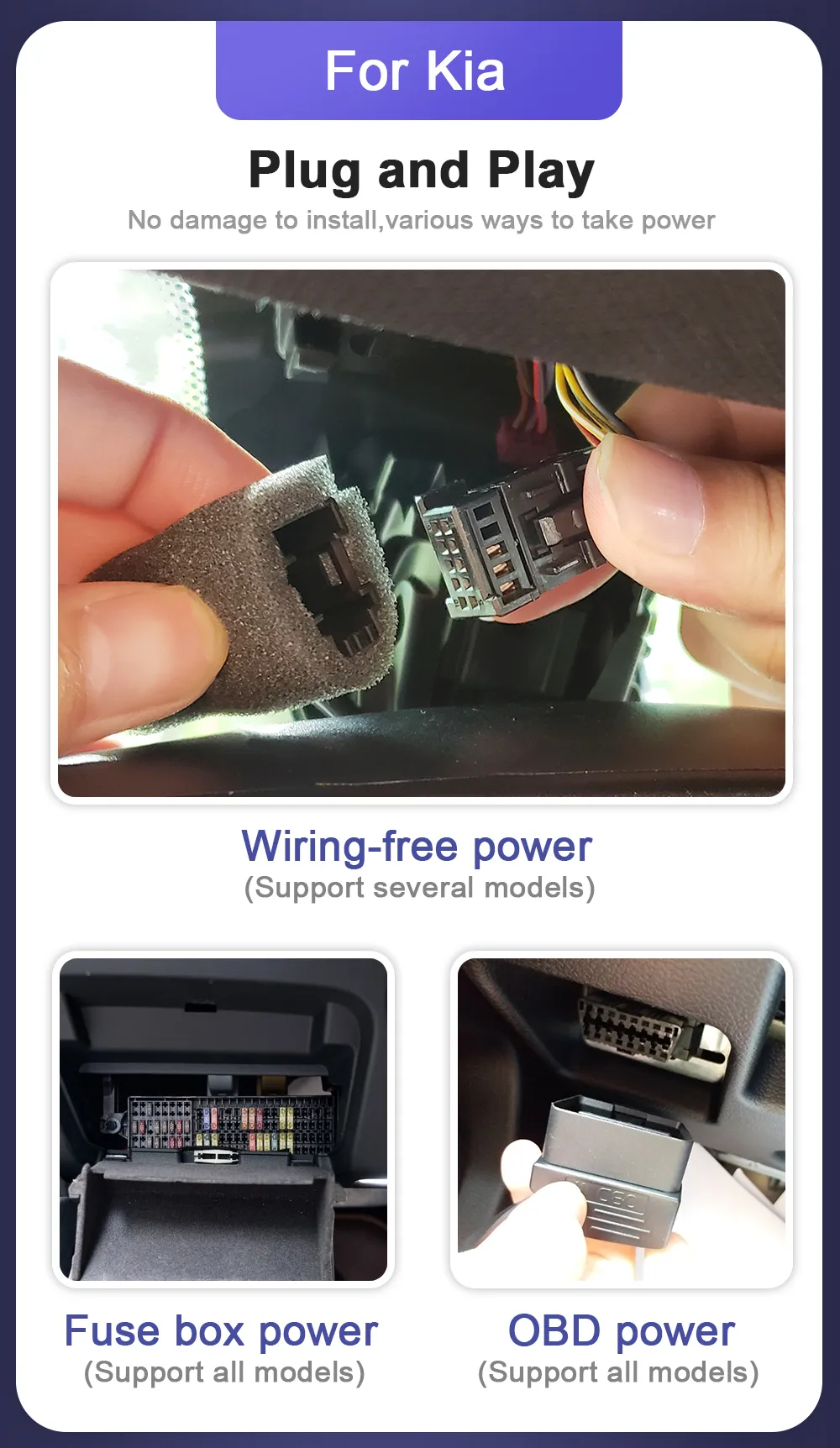 Dash Camera 4K For Kia Sportage 4 5 2017 2018 2019 2020 2021 2022 2023 ...