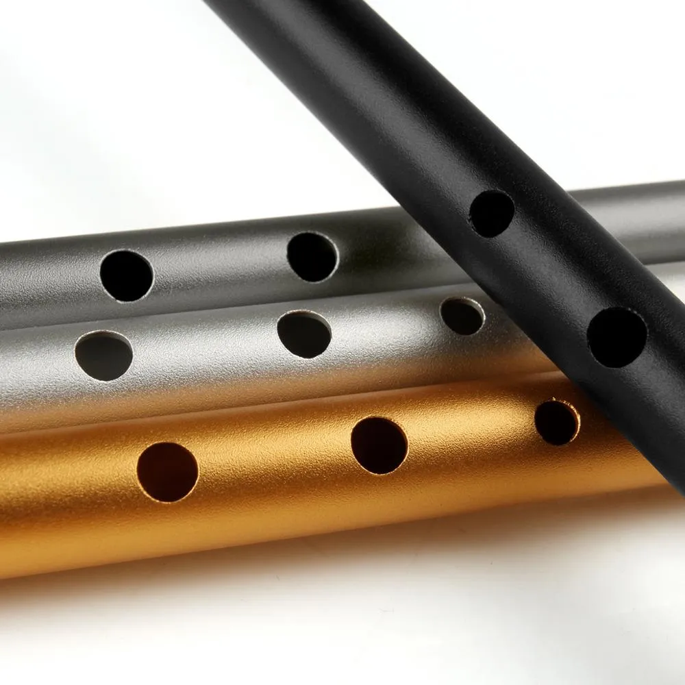 D Key 6-Hole Irish Penny Whistle Metal Tin Flauta Musical Instrument ...