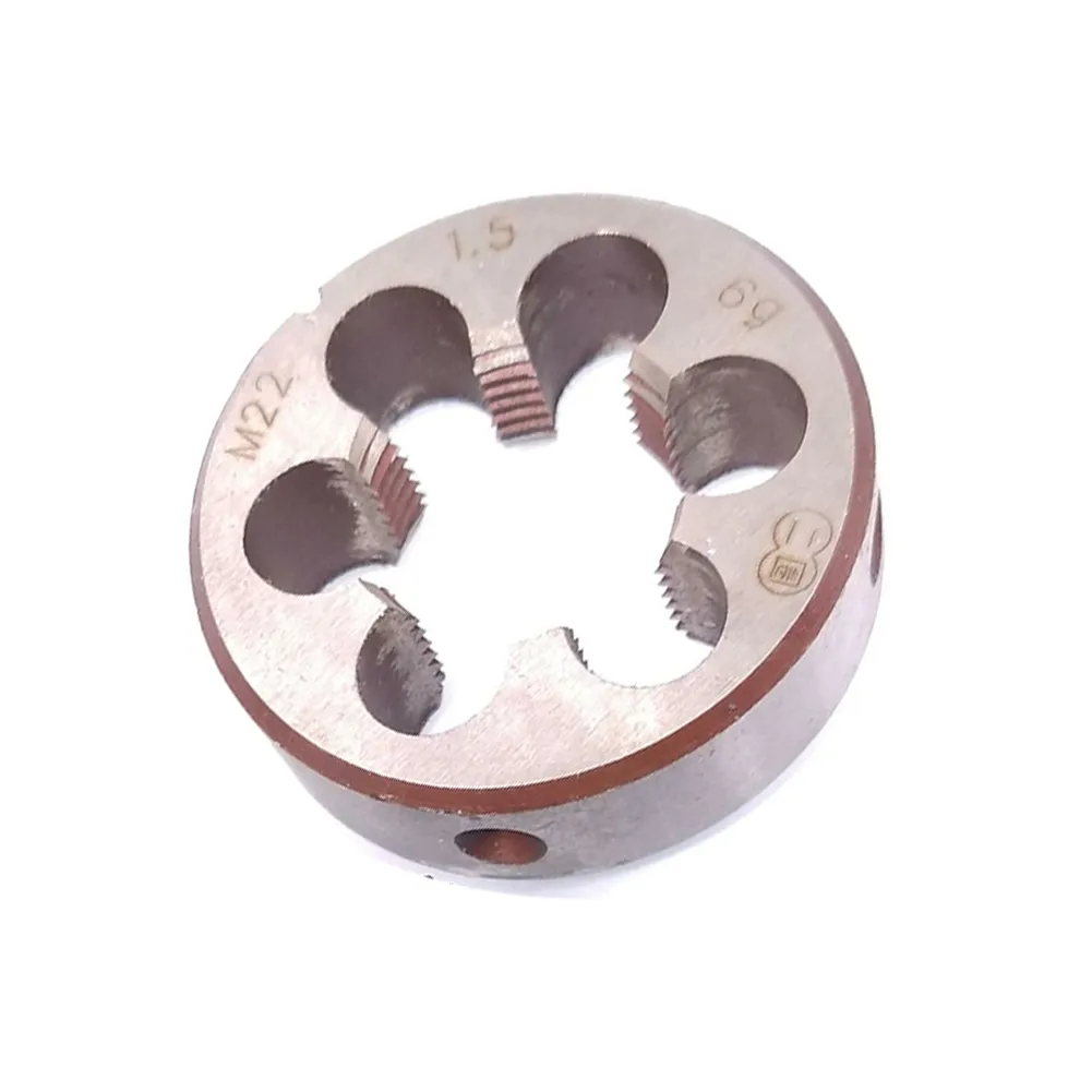 M22 x 1.5mm HSS Metric Tap and Die Set, Right Hand Taper & Plug Tap Kit ...