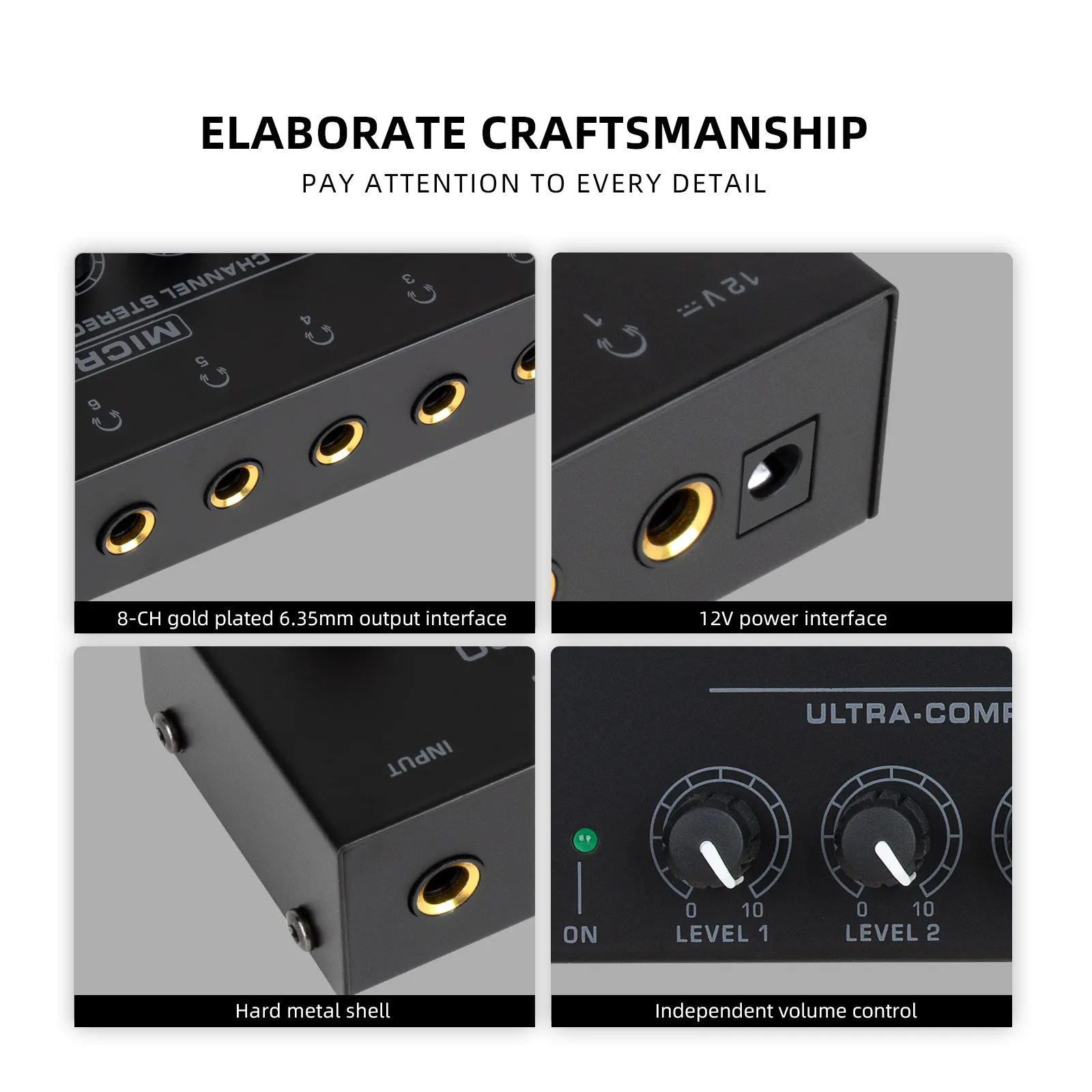 HA800 8 Channel Mini Headphone Amplifier With Power... From Ddmyapr ...