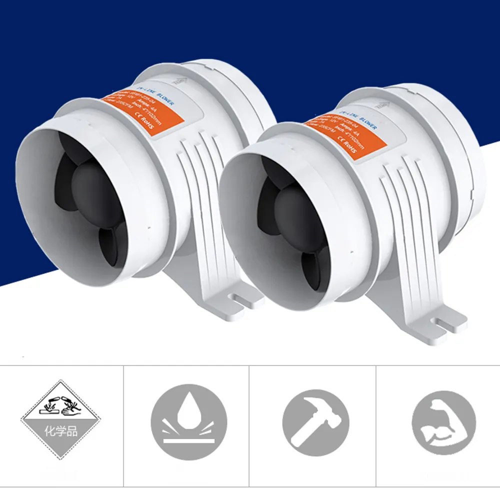 12V/24V 3/4 Inch Inline Duct Fan Exhaust System Blower Extractor Fan ...