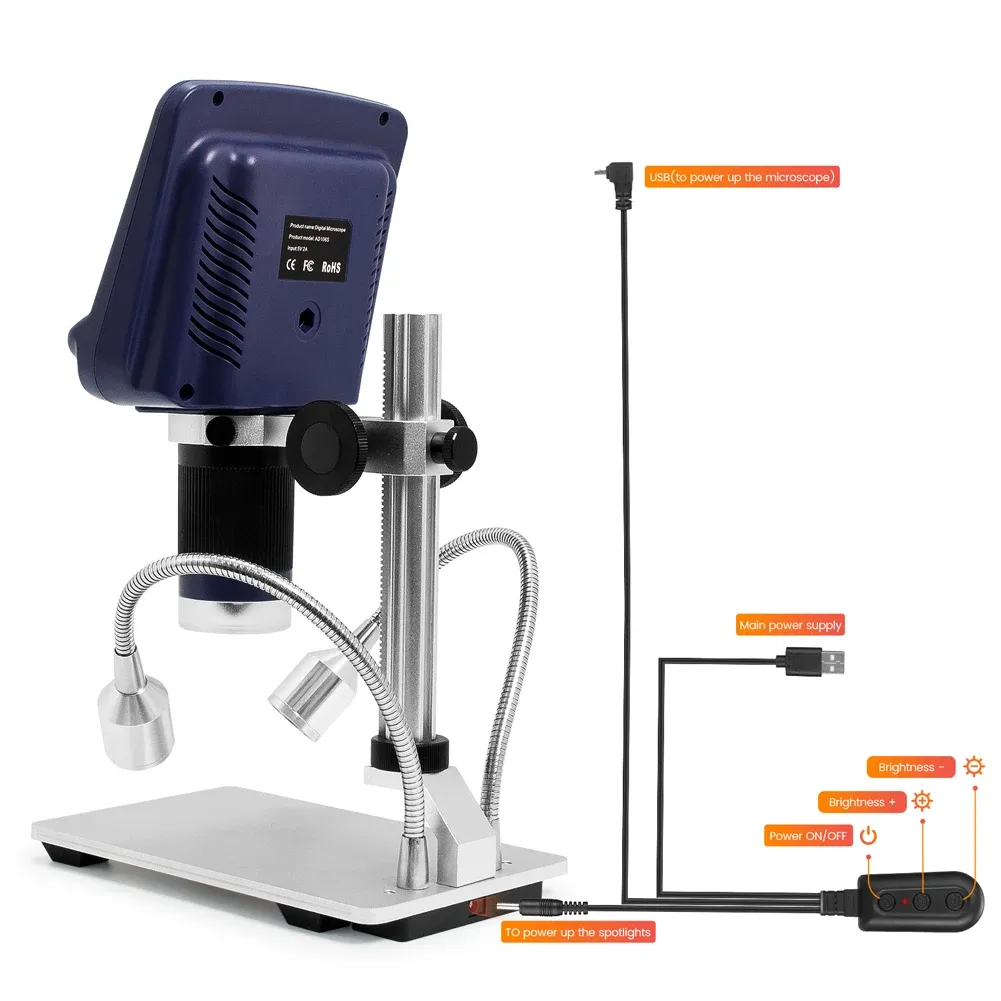 Andonstar AD106S USB Digital scanning electron microscope with Screen ...