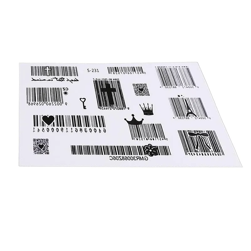 DHgate.com:Waterproof 3D Barcode Temporary Tattoos - 10 Individual Sex Body Art Stickers for Men ...