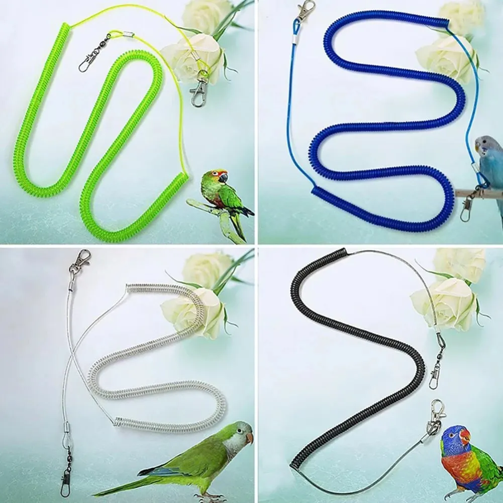 Flexible 4m-8m Anti-bite Bird Leash Kit for Cockatiel Flying Training ...