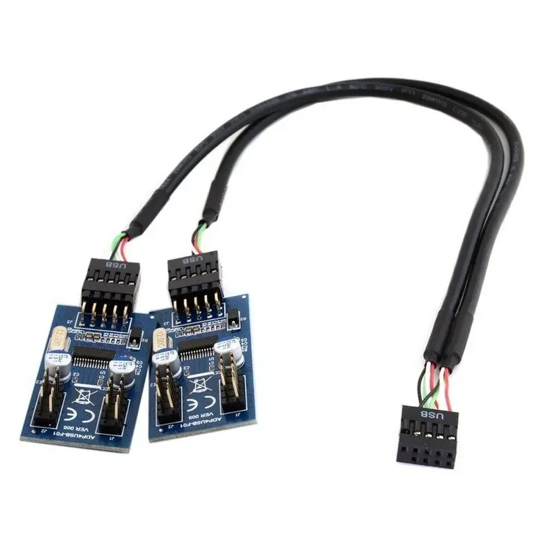 9 Pin USB Splitter To USB 2.0 Motherboard Splitter 1 To 2/4 Port ...
