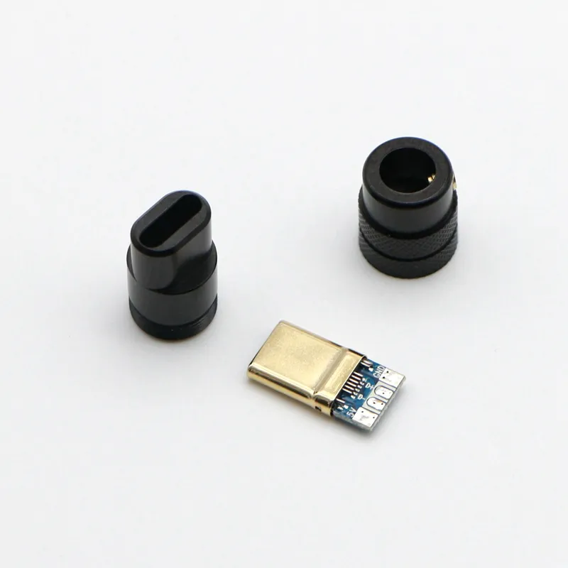 Gold/Black/White USB Type C Connector DIY Metal Plug for Mechanical ...