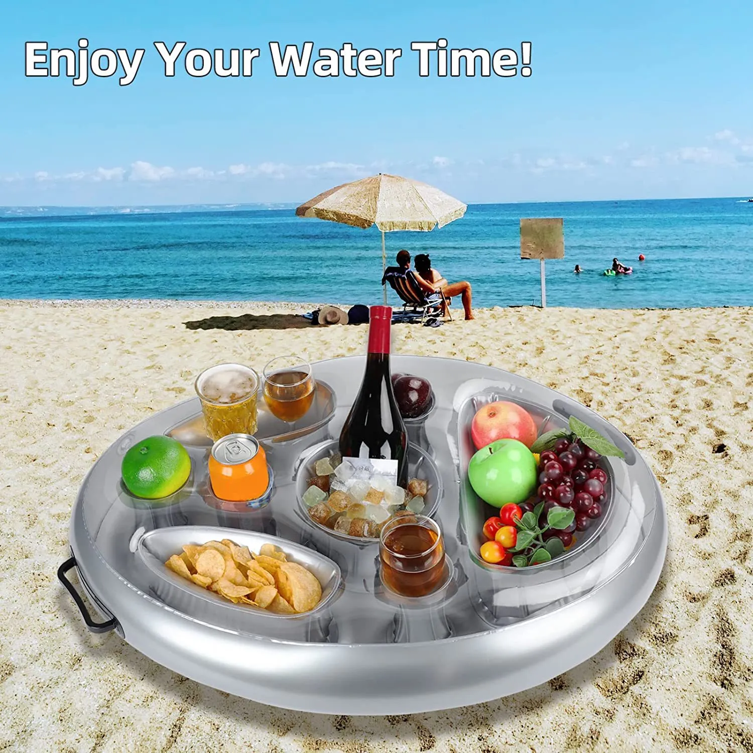 Inflatable Pool Float Cup Holder Beach Party Drink Tray, Cooler Table ...
