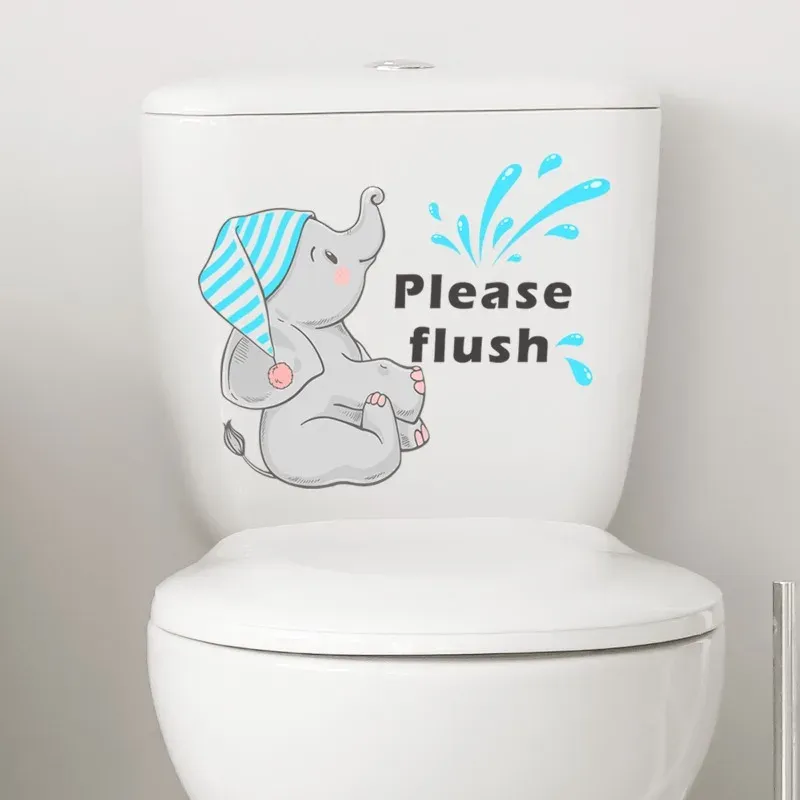 Bathroom Signage: Humorous Man Figure WC Stickers Self Adhesive Toilet ...
