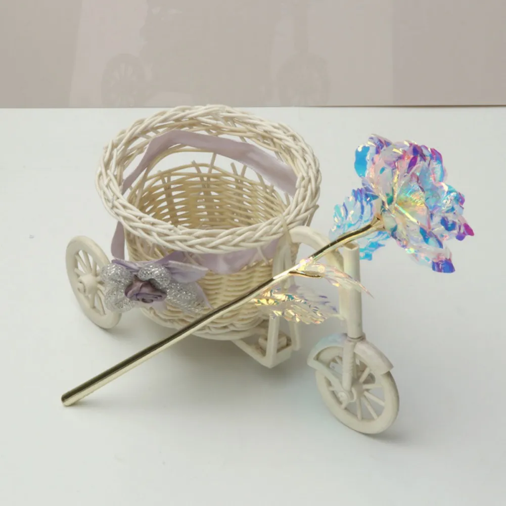 Lighting Artificial Foil Rose Flower Fake Roses Bouquet for Wedding ...