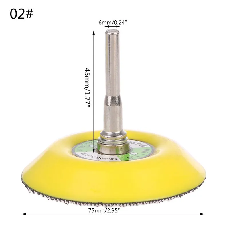 3 Inch 75mm Hook and Loop Sanding Discs with M6 Threaded Backing Pad ...