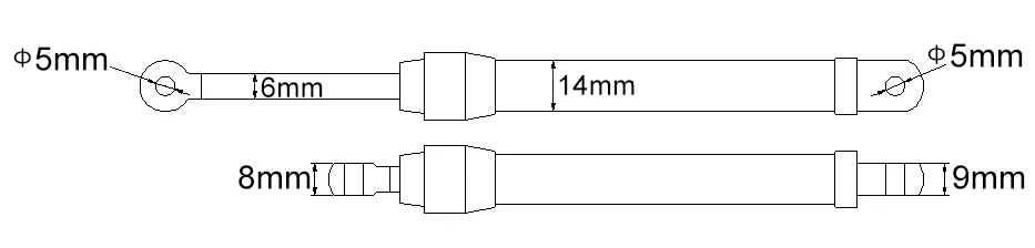 Upgraded Oil Cylinder For HUINA 1594/1592/1593/1580 50/65/75mm Stroke ...