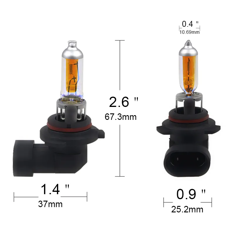 HB4 9006 Halogen Bulb 55W 6000K Bright White Car Fog DRL Headlight ...