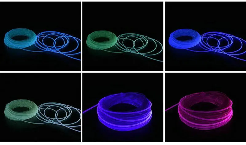 4mm 20mPMMA Milky LED Side Glow Fiber Optic Cable for DIY Home Car ...