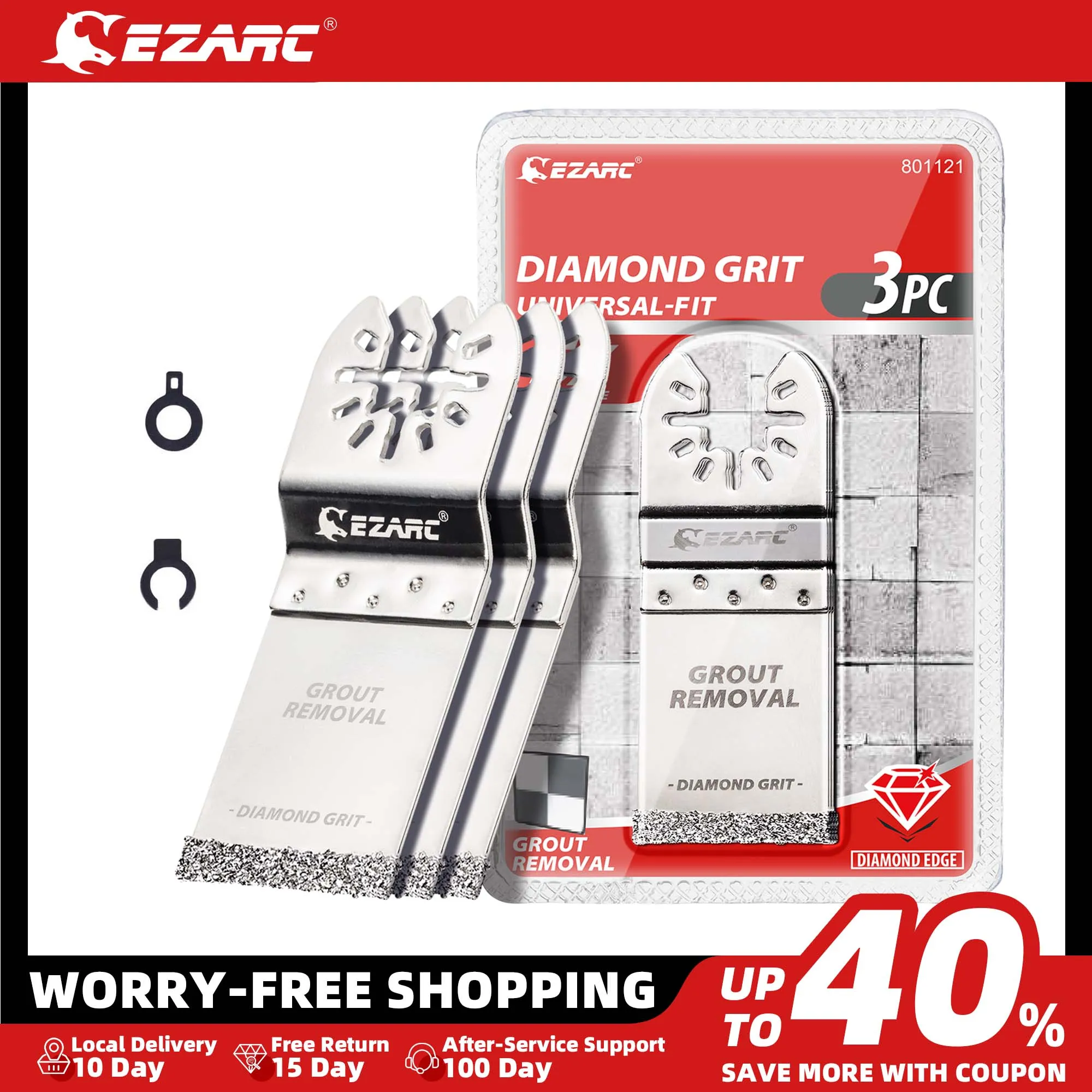 EZARC Diamond Oscillating Flush Cutting Blade Set For Mortar Cutting ...