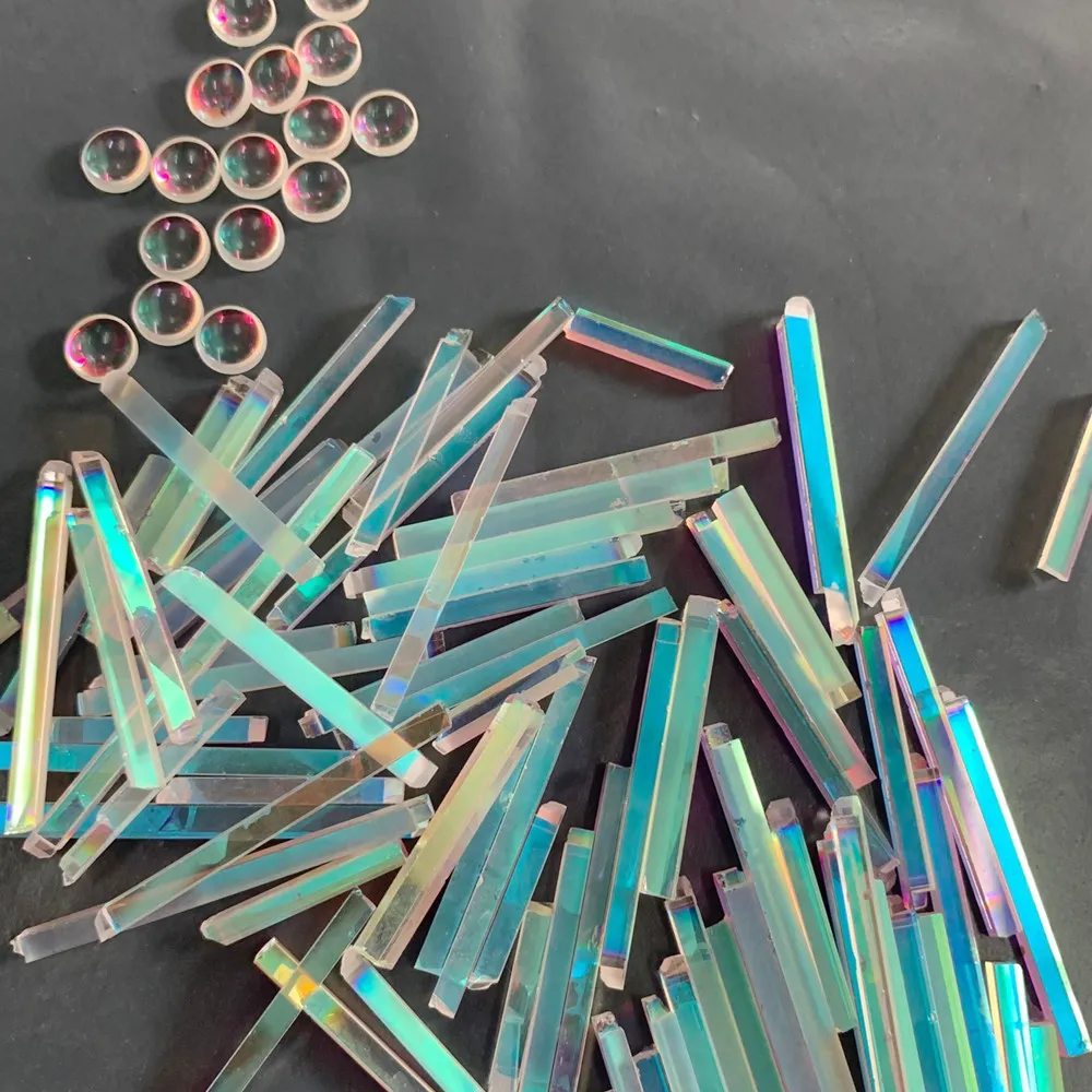 Decorative Dichroic Rainbow Triangle Prism Glass - Double Convex ...