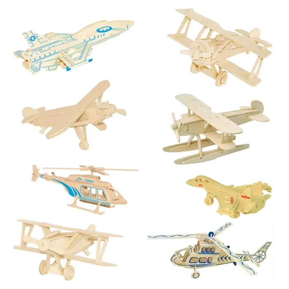 Handheld Wooden Experimental Aircraft Jigsaw Kit For 3D Craft Modelling ...