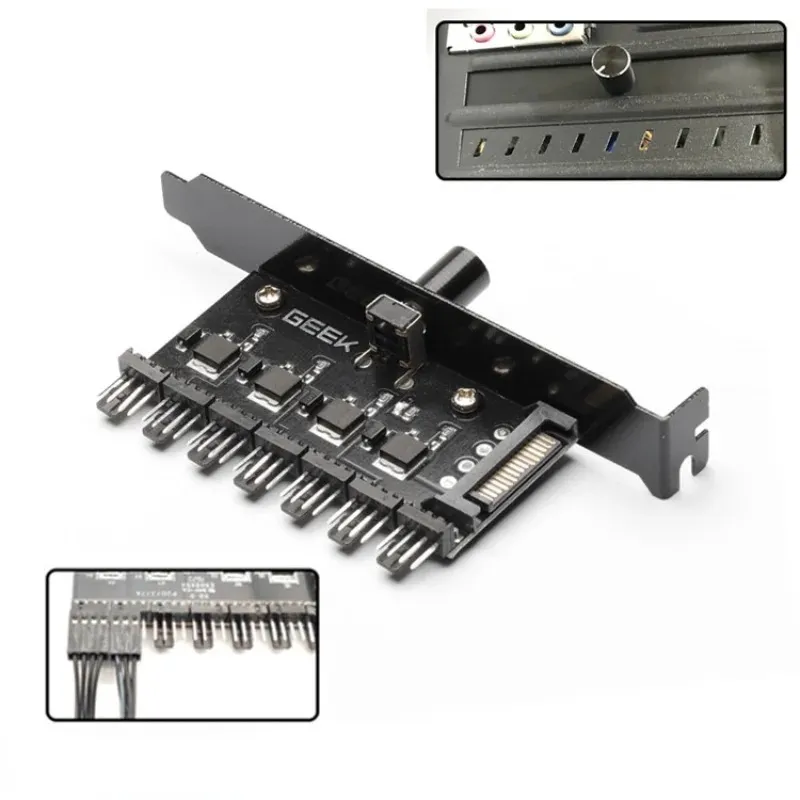 Computer Chassis Fan And PC Fan Controller: 3 Pin/4 Pin Stepless ...