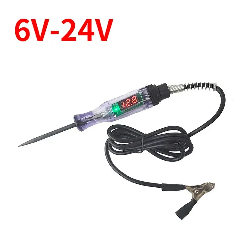 Professional Digital Car Circuit Tester with Long Probe Pen Light Bulb ...
