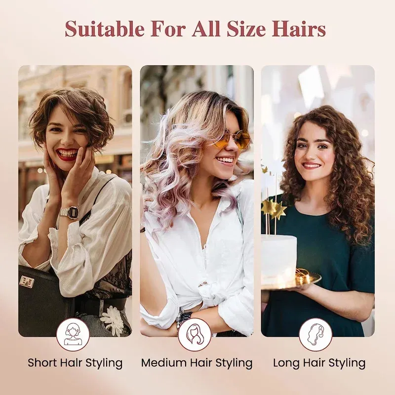 Professional Hair Curling Iron Ceramic Triple Barrel Hair Waver Curling ...