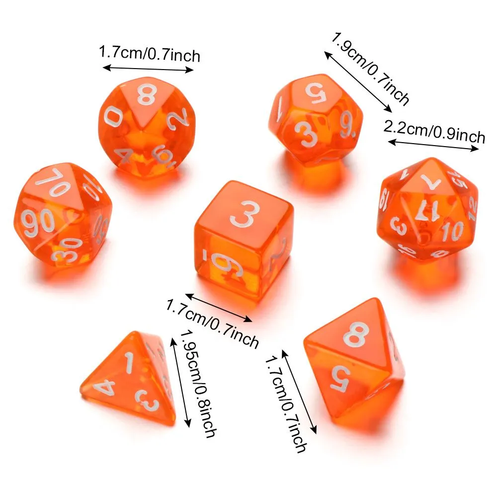 DHgate.com:"Jelly Polyhedral Dice Set - 7 Color Rainbow Translucent DND ...
