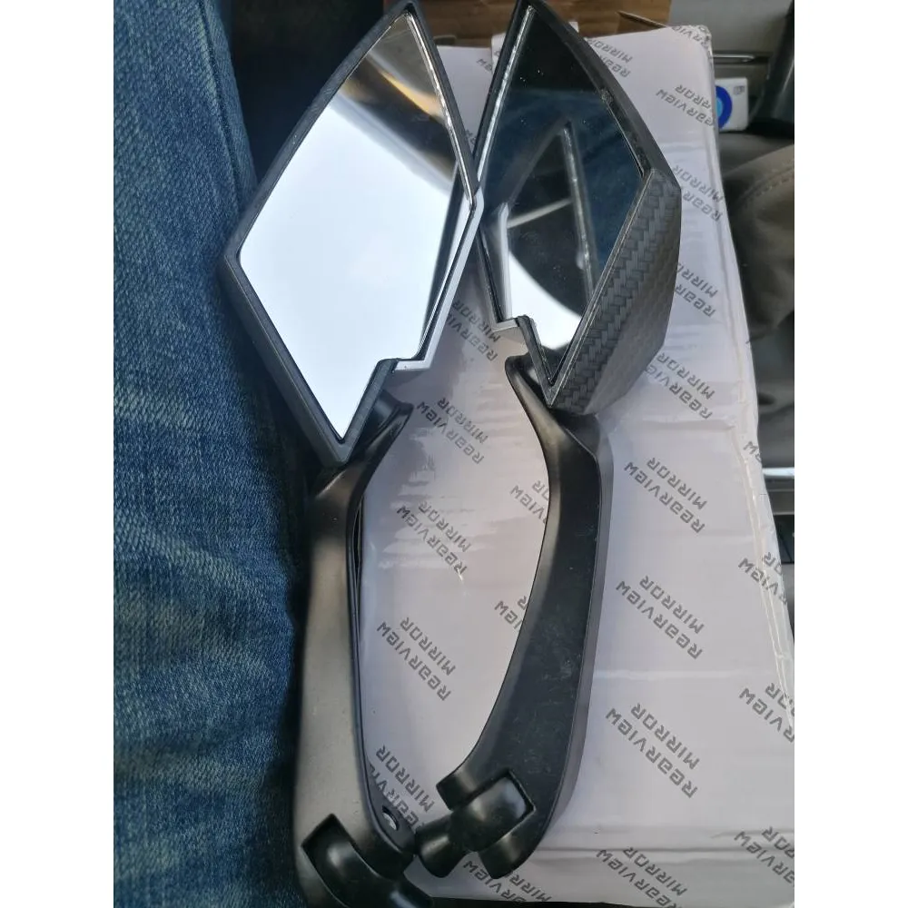 Pair 8/10mm Universal Motorcycle Rearview Side Mirrors for Kawasaki ...