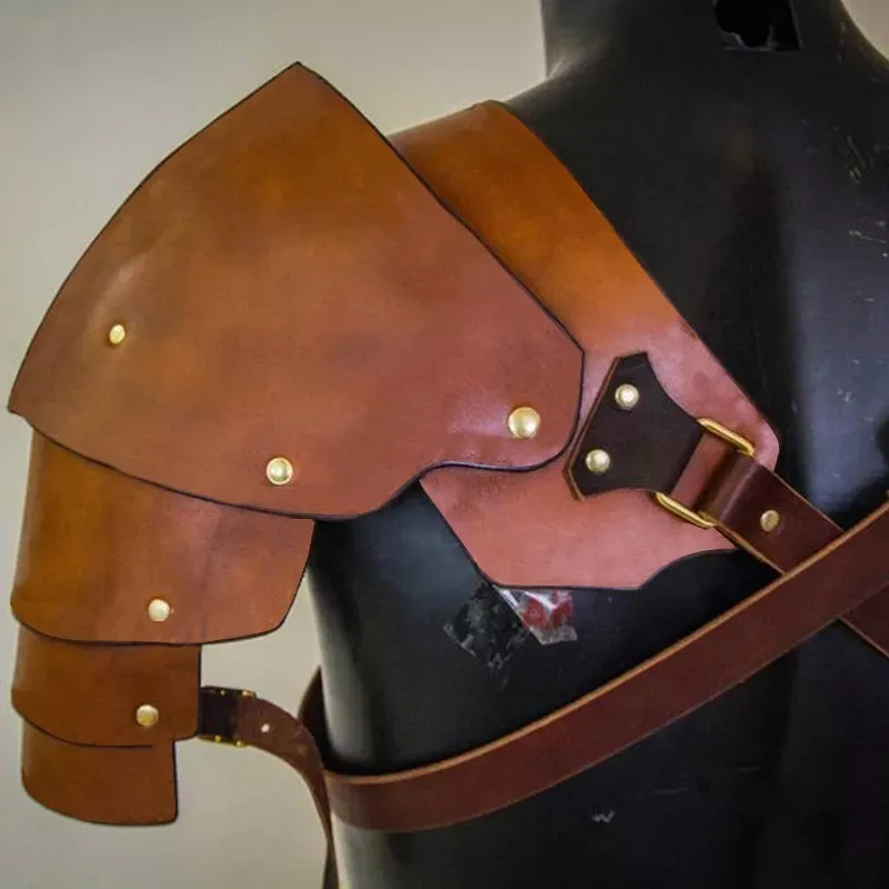 Steampunk Gladiator Shoulder Guard Armor For Medieval Cosplay PU ...