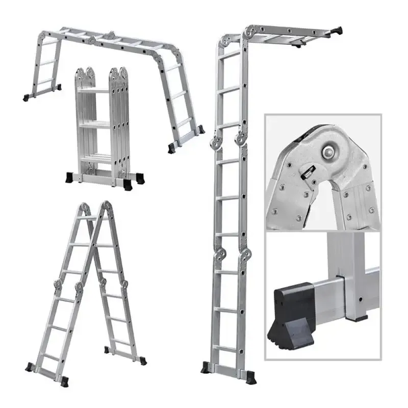 Aluminum Folding Ladder 3.6m: Telescopic Straight Ladder, Convertible ...