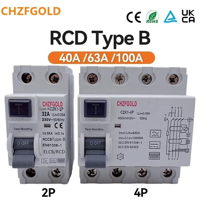 DHgate.com:Premium Grade EKL6-100B 10KA 220V RCD RCCB Type B Evse 2P 4P ...