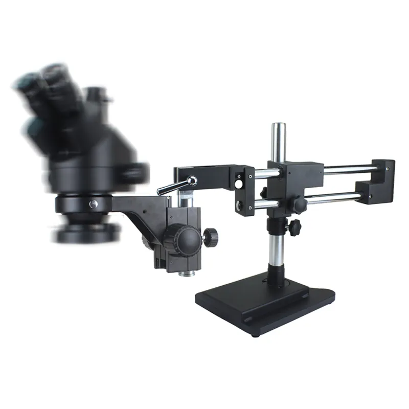 Double Boom Lab Industrial Zoom Trinocular Stereo Microscope Stand ...