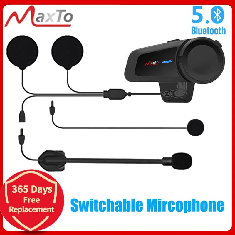 DHgate.com:Waterproof Motorcycle Bluetooth 5.0 Helmet Headset Intercom ...