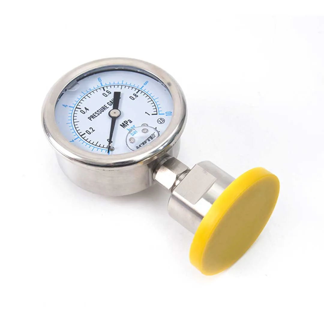 SS316 Tri-Clamp Pressure Gauge, 1.5 Diaphragm Seal, 0-600 Bar, 60mm ...